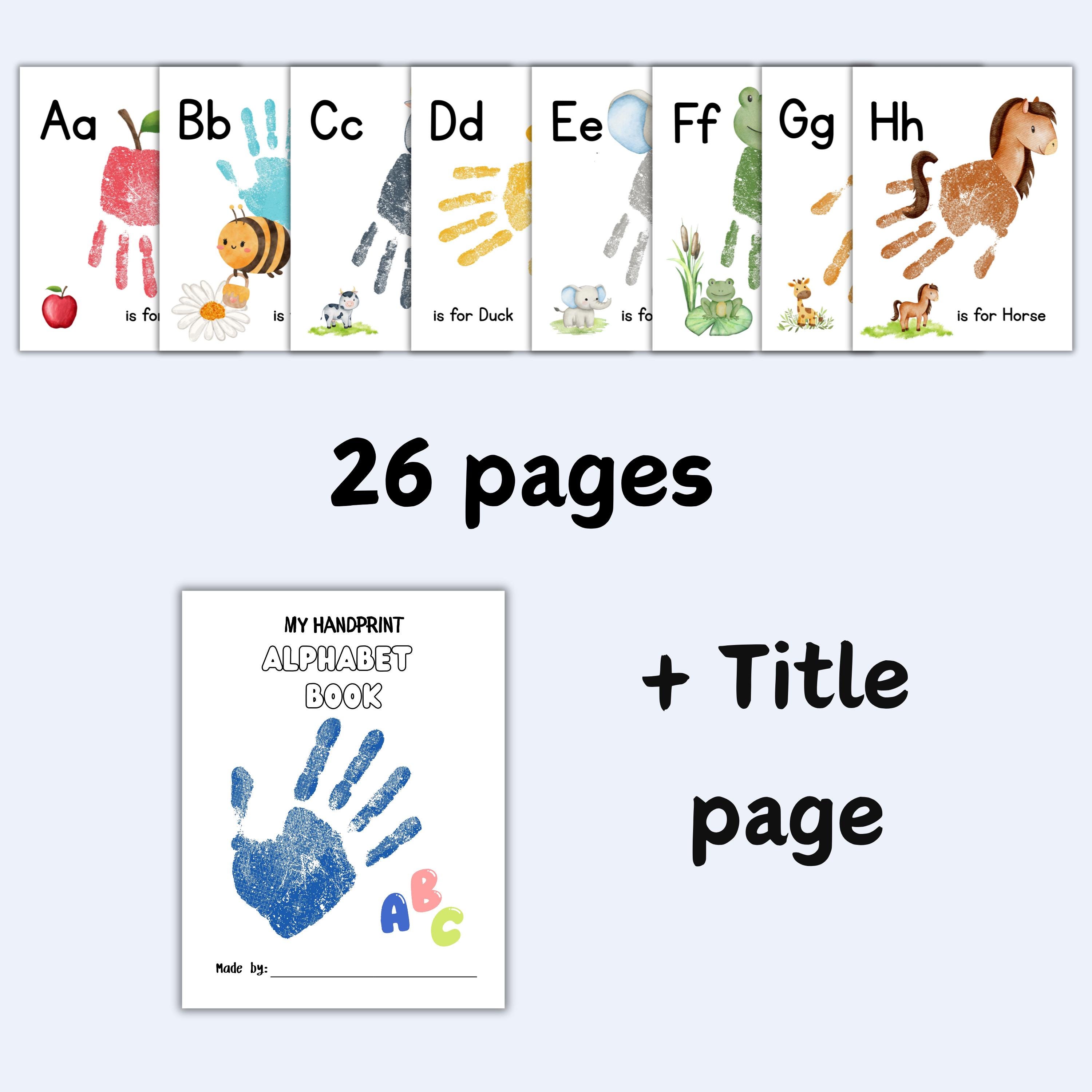 Handprint Alphabet Art Book: A-Z Kids Craft, Preschool Activity ...