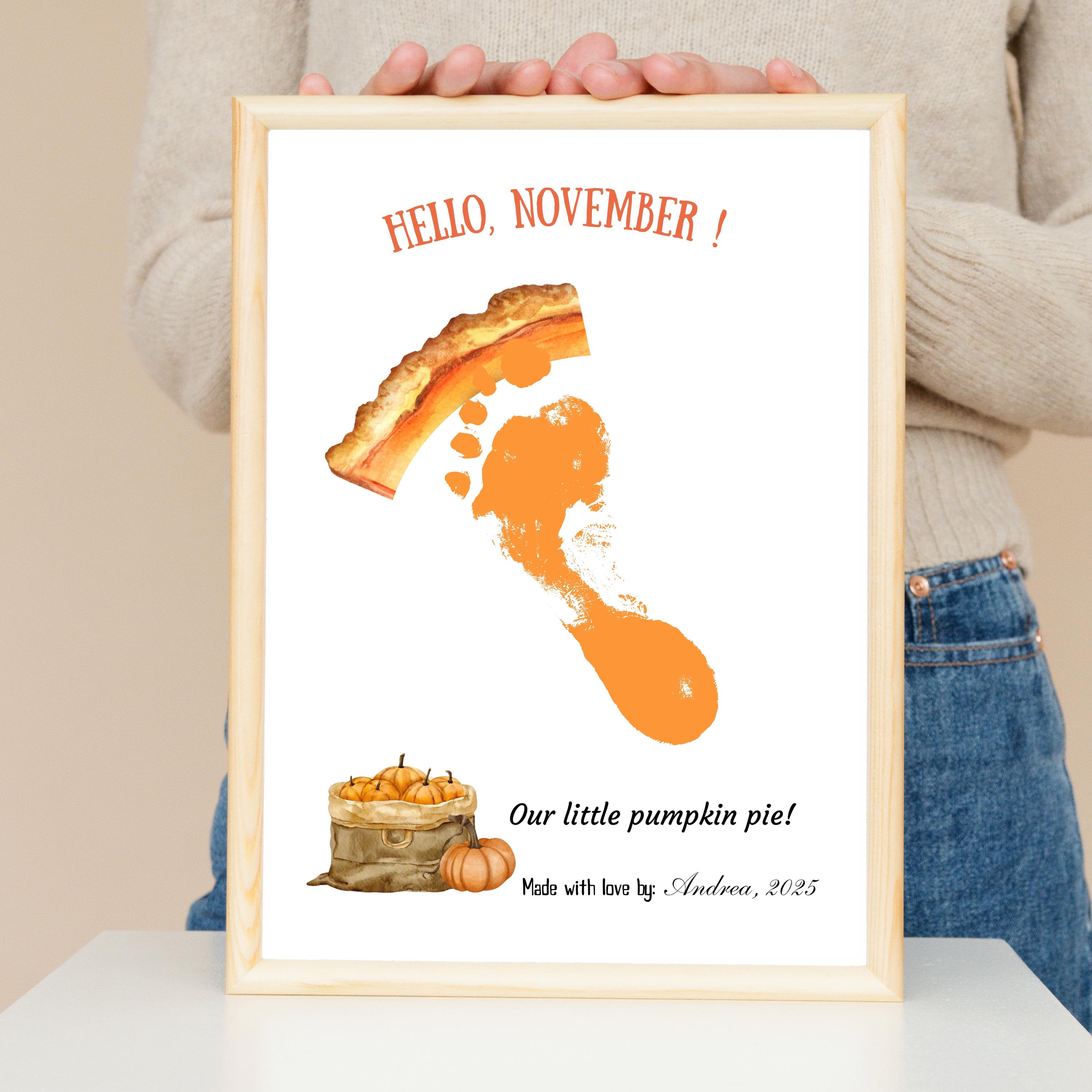 DIY Fall Keepsake Craft: November Handprint & Footprint Printable - Etsy