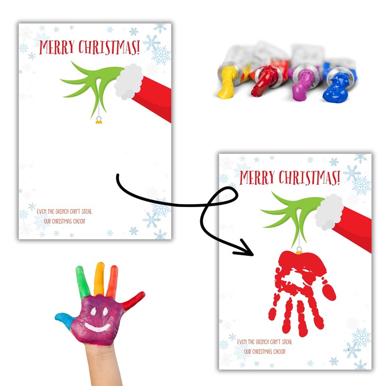 Christmas Handprint, Footprint & Fingerprint Craft Bundle | Holiday Art ...