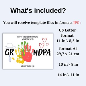 Father's Day Handprint Craft: DIY Gift for Grandpa (digital Download ...