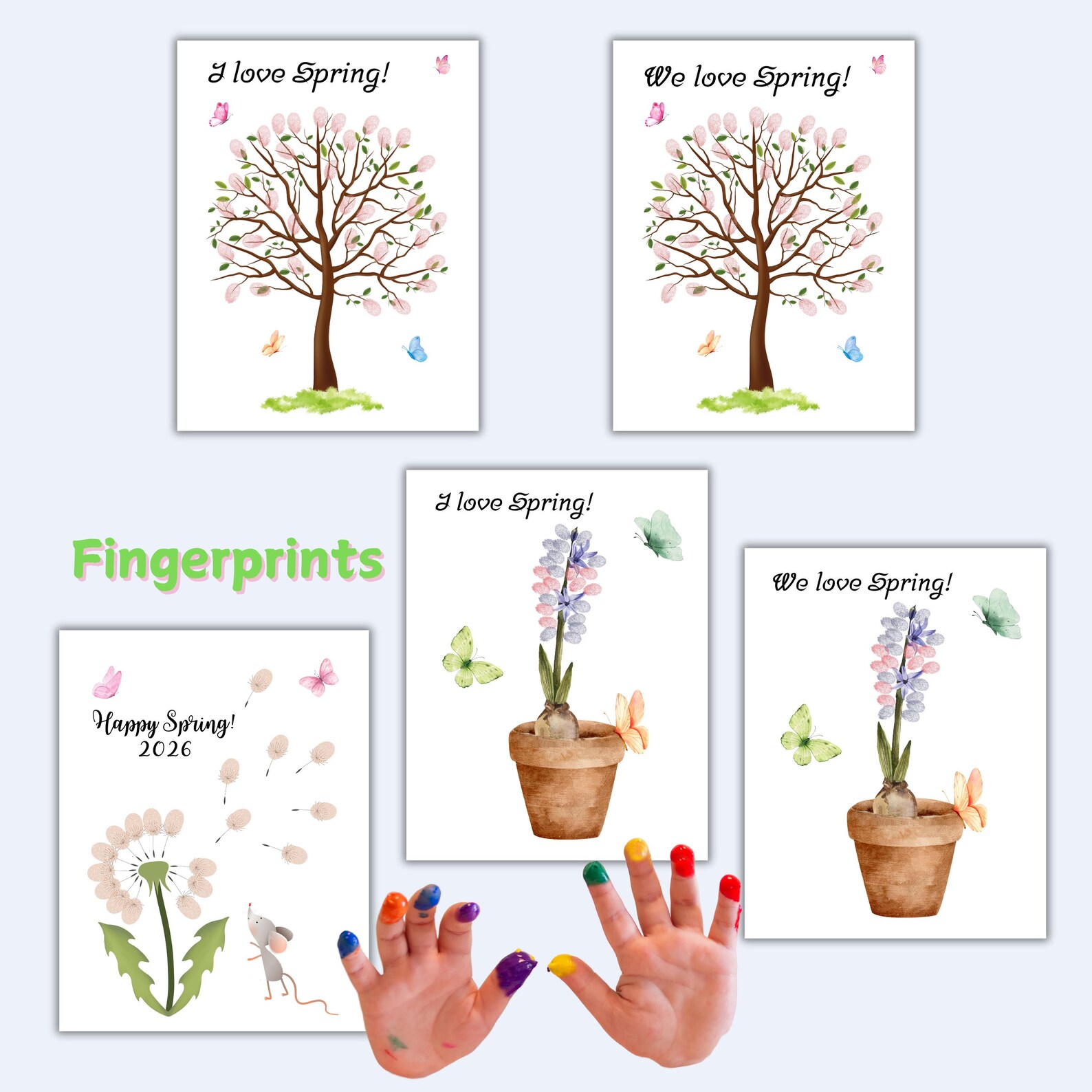 Spring Craft Bundle | Handprint, Footprint & Fingerprint Art | Kids ...
