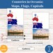 Explore Countries in Oceania: Fun Flashcards With Maps, Flags ...