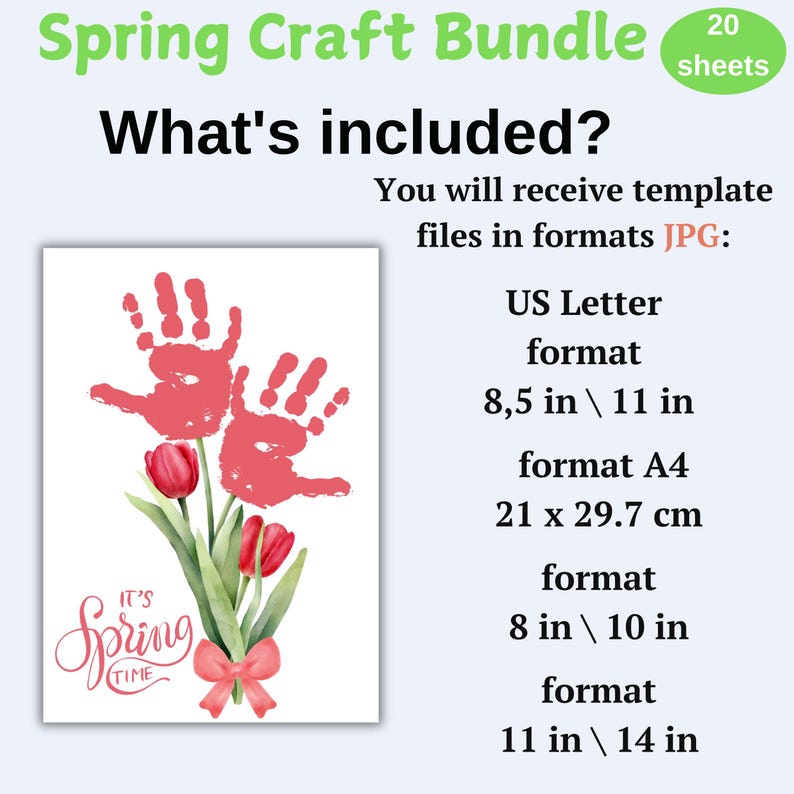 Spring Craft Bundle | Handprint, Footprint & Fingerprint Art | Kids ...
