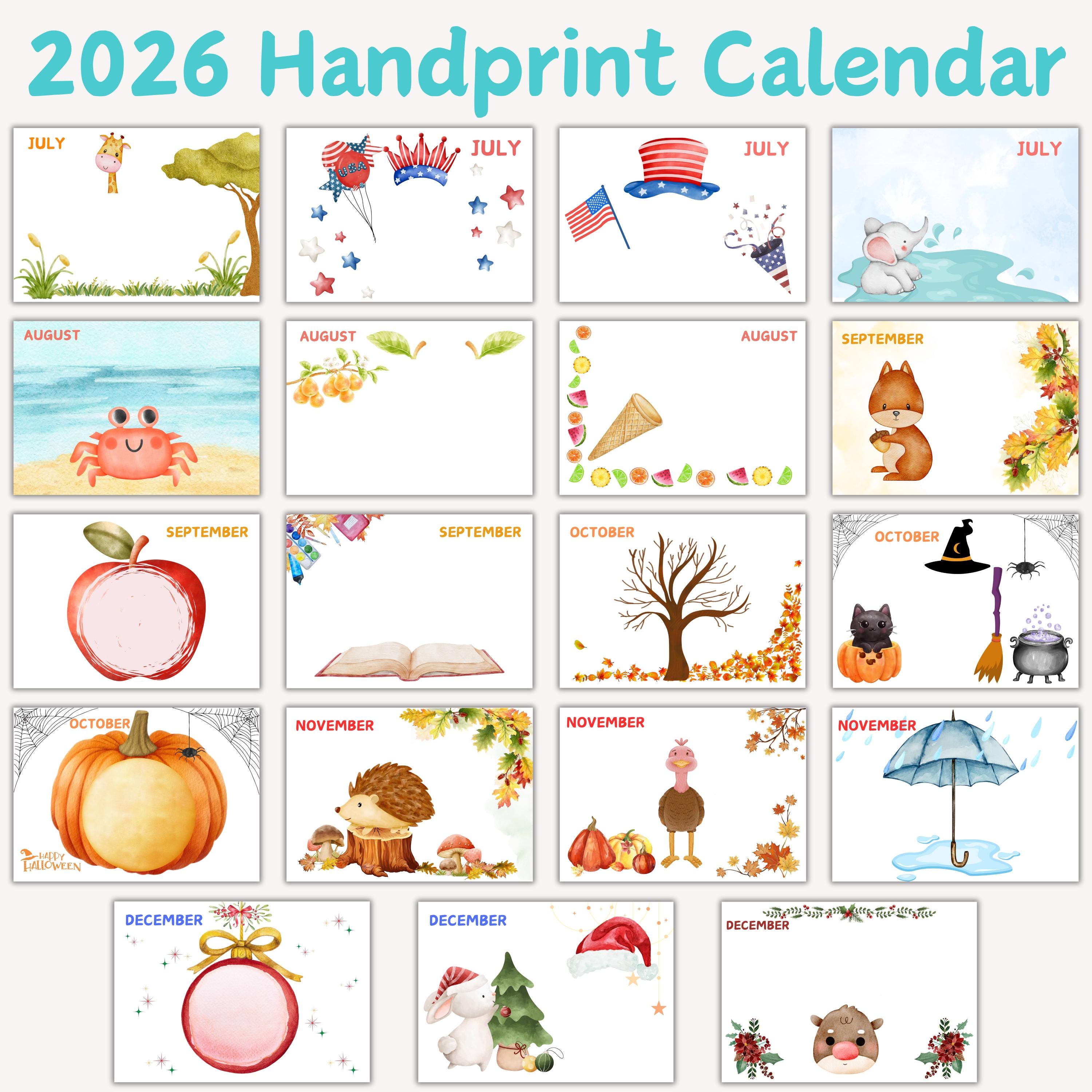 2026 Handprint Art Calendar: DIY Craft Keepsake (digital Download) - Etsy