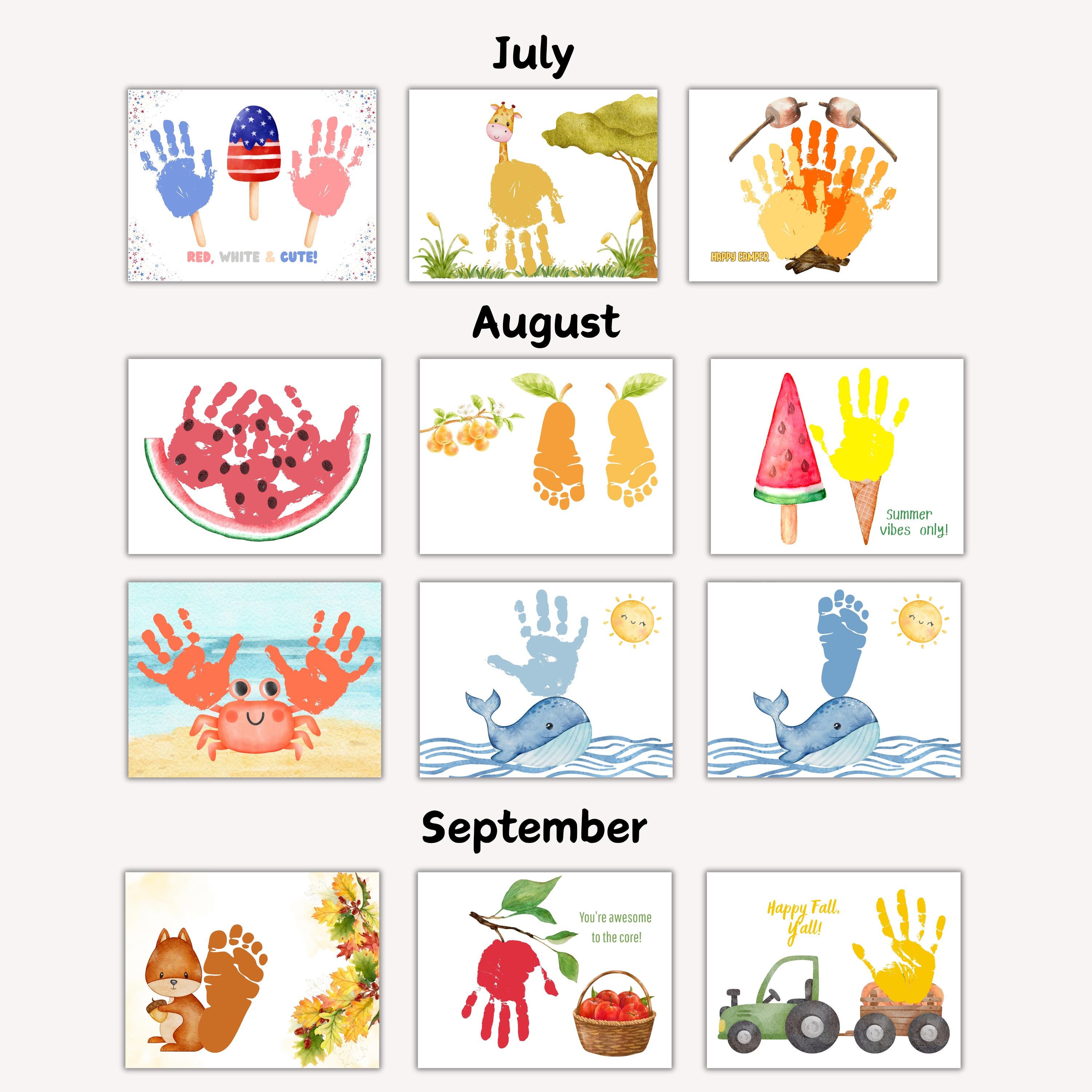 2027 Hand and Footprint Art Calendar: DIY Kid's Memory Book (PDF) - Etsy