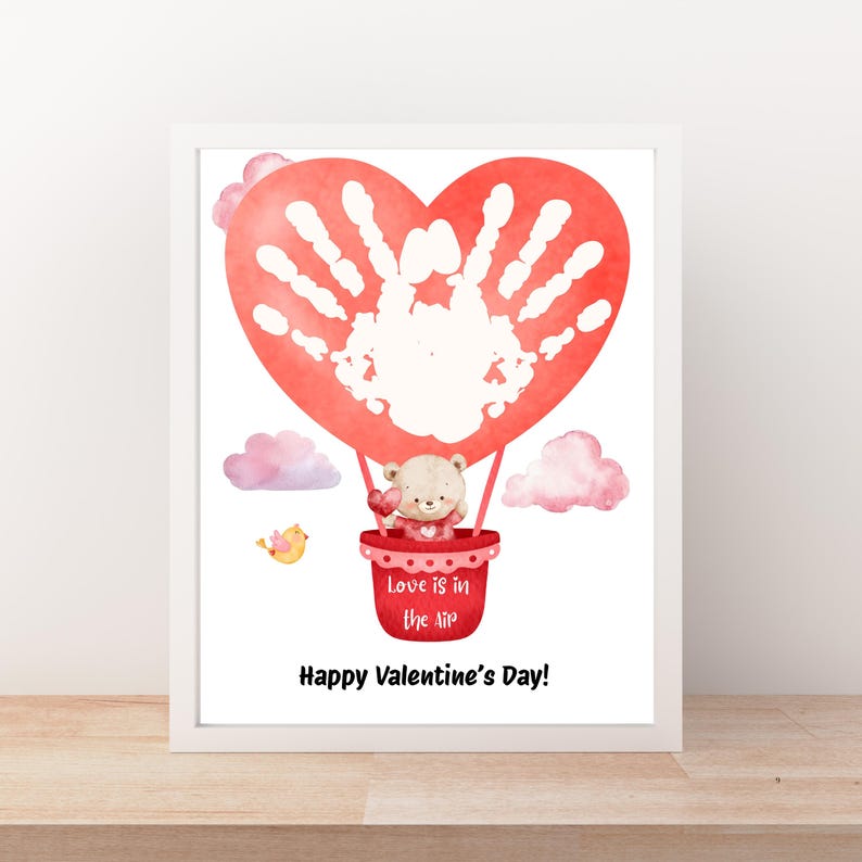 Valentine Handprint Art | Kids Craft, Keepsake Gift (digital Download ...