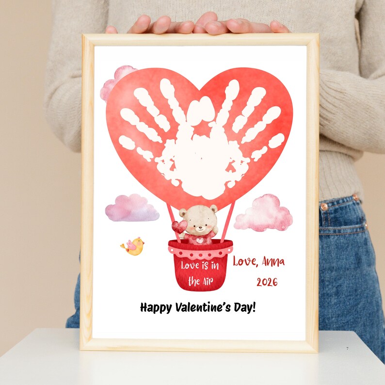 Valentine Handprint Art | Kids Craft, Keepsake Gift (digital Download ...