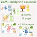 2025 Handprint Calendar | Handprint Art Craft | Kids Keepsake Gift ...