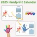 2025 Handprint Calendar | Handprint Art Craft | Kids Keepsake Gift ...