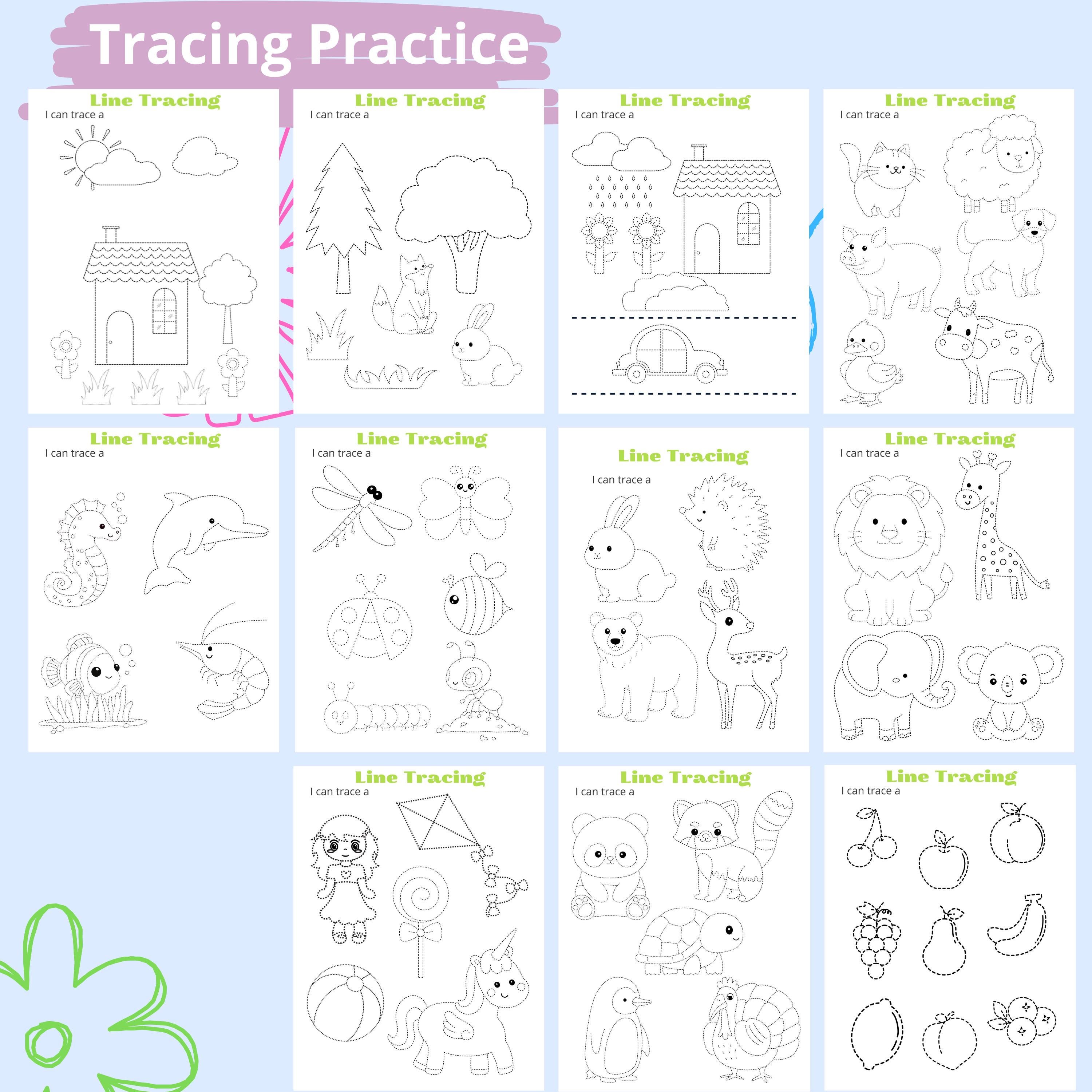Line Tracing | Pre-writing Practice Worksheets | Line Tracing ...