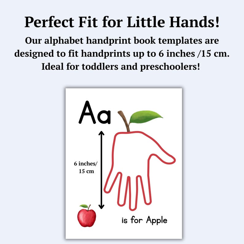 Handprint Alphabet Art Book: A-Z Kids Craft, Preschool Activity ...