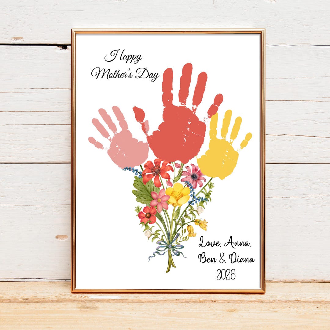 Handprint Flower Bouquet Craft | Mother's Day & Birthday Keepsake ...