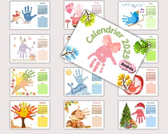 2025 Handprint Calendar | Handprint Art Craft | Kids Keepsake Gift ...