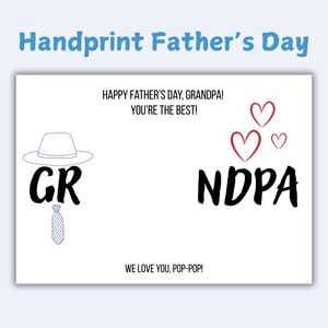 Father's Day Handprint Craft: DIY Gift for Grandpa (digital Download ...