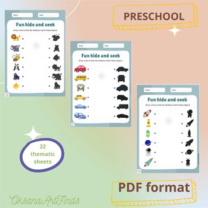 Printable Toddler Matching Worksheets - Preschool Learning Activity for ...