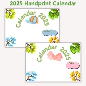 2025 Handprint Calendar | Handprint Art Craft | Kids Keepsake Gift ...