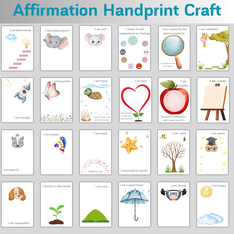 Affirmation Handprint Craft | Affirmation and Motivational Handprint ...