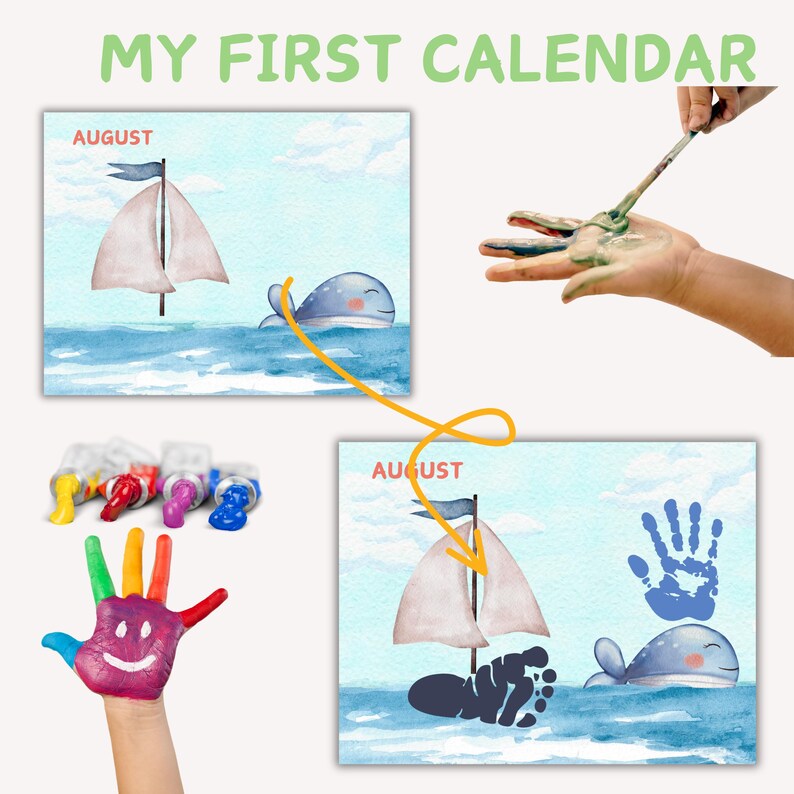 My First Calendar | Printable Handprint Craft Bundle | Craft Fun ...