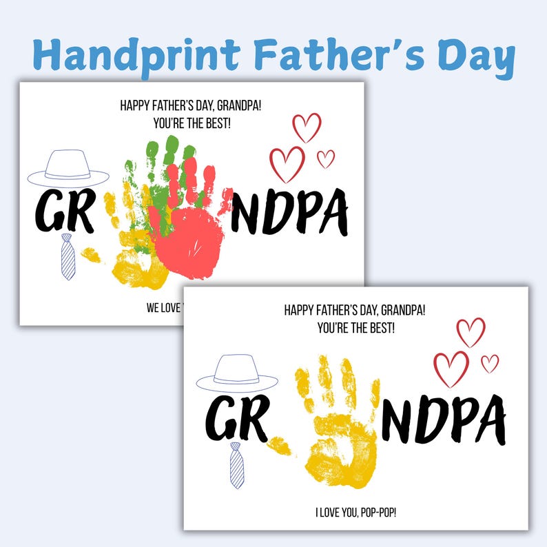 Father's Day Handprint Craft: DIY Gift for Grandpa (digital Download ...