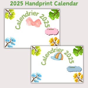 Calendar in French 2025 Handprint Calendar Handprint Art Craft Kids ...
