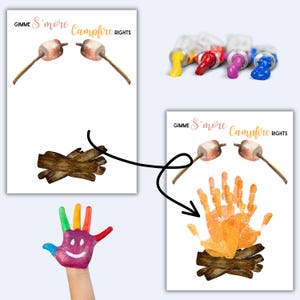 Campfire Handprint Art: Summer Kids Craft (digital Download) - Etsy