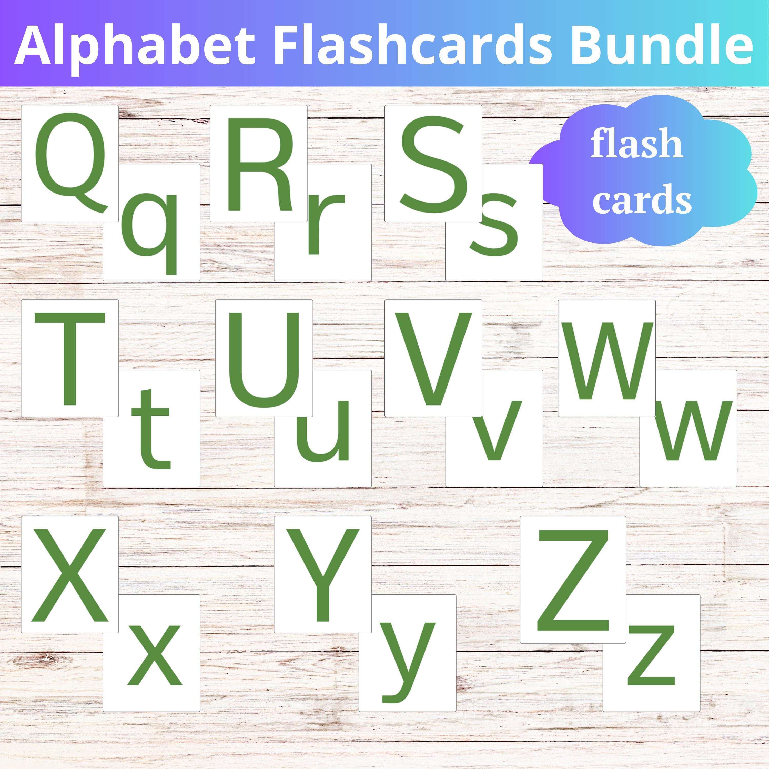 Alphabet Flashcard Bundle Phonetic Alphabet Cards Preschool ABC Flash ...