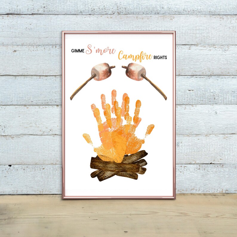 Campfire Handprint Art: Summer Kids Craft (digital Download) - Etsy