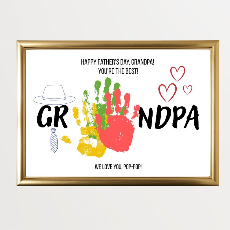 Father's Day Handprint Craft: DIY Gift for Grandpa (digital Download ...