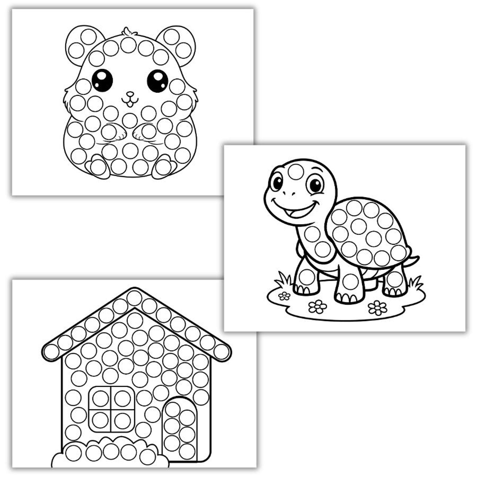 Pet Animals Dot Marker Coloring Pages | Kids Printable Activity | PDF ...