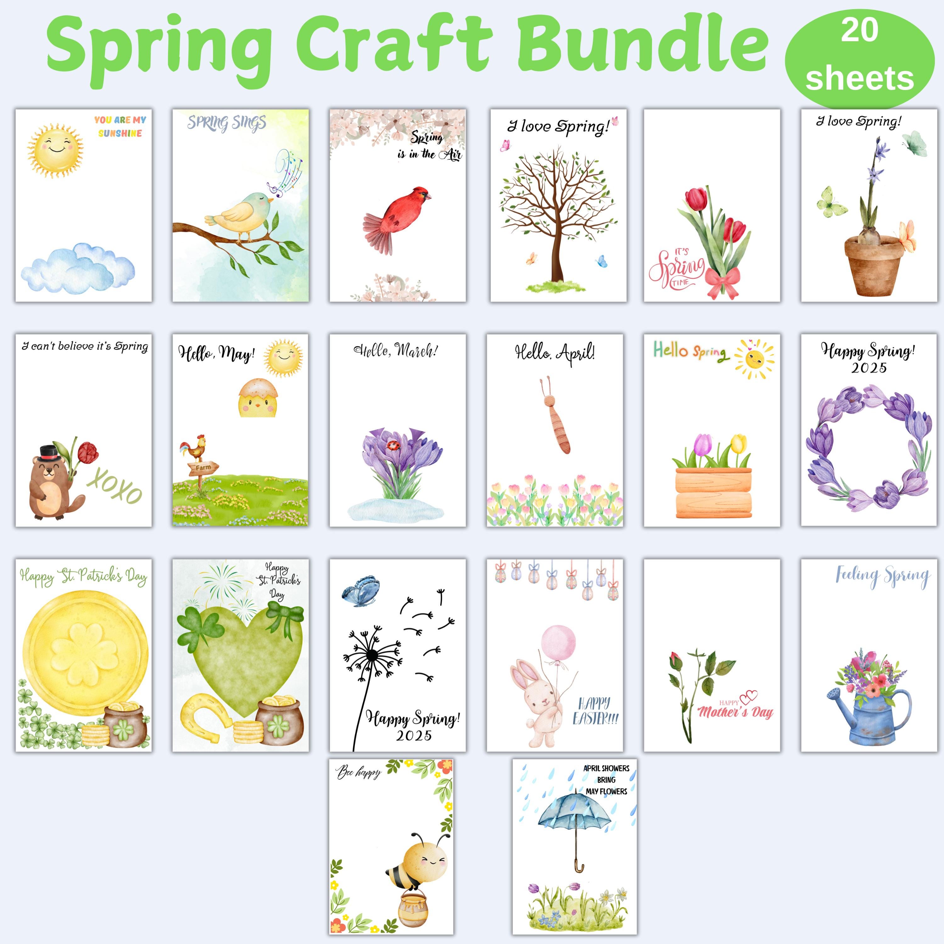 Spring Craft Bundle | Handprint, Footprint & Fingerprint Art | Kids ...