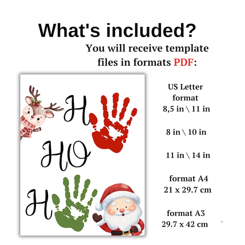 Christmas Handprint, Footprint & Fingerprint Craft Bundle | Holiday Art ...