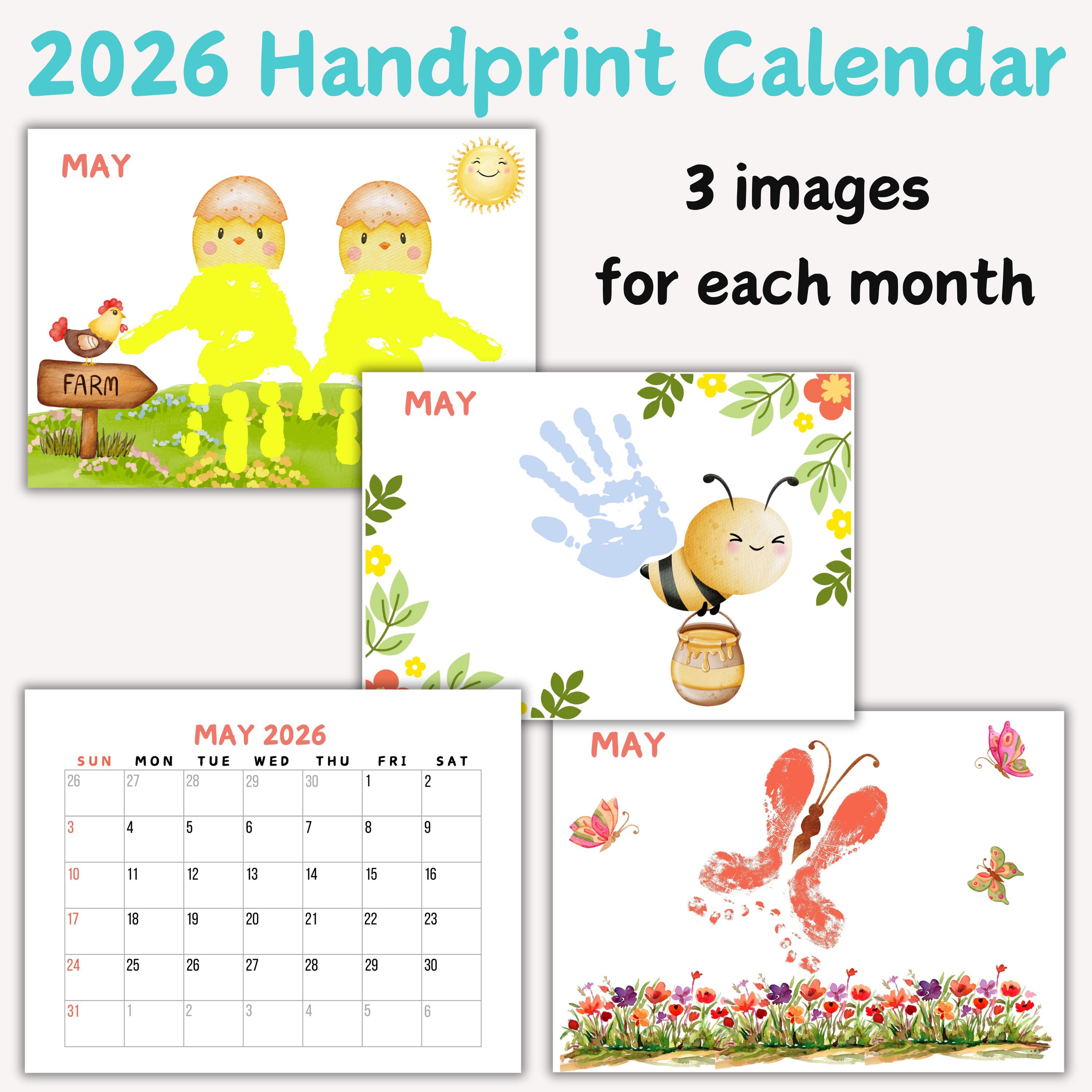 2026 Handprint Art Calendar: DIY Craft Keepsake (digital Download) - Etsy