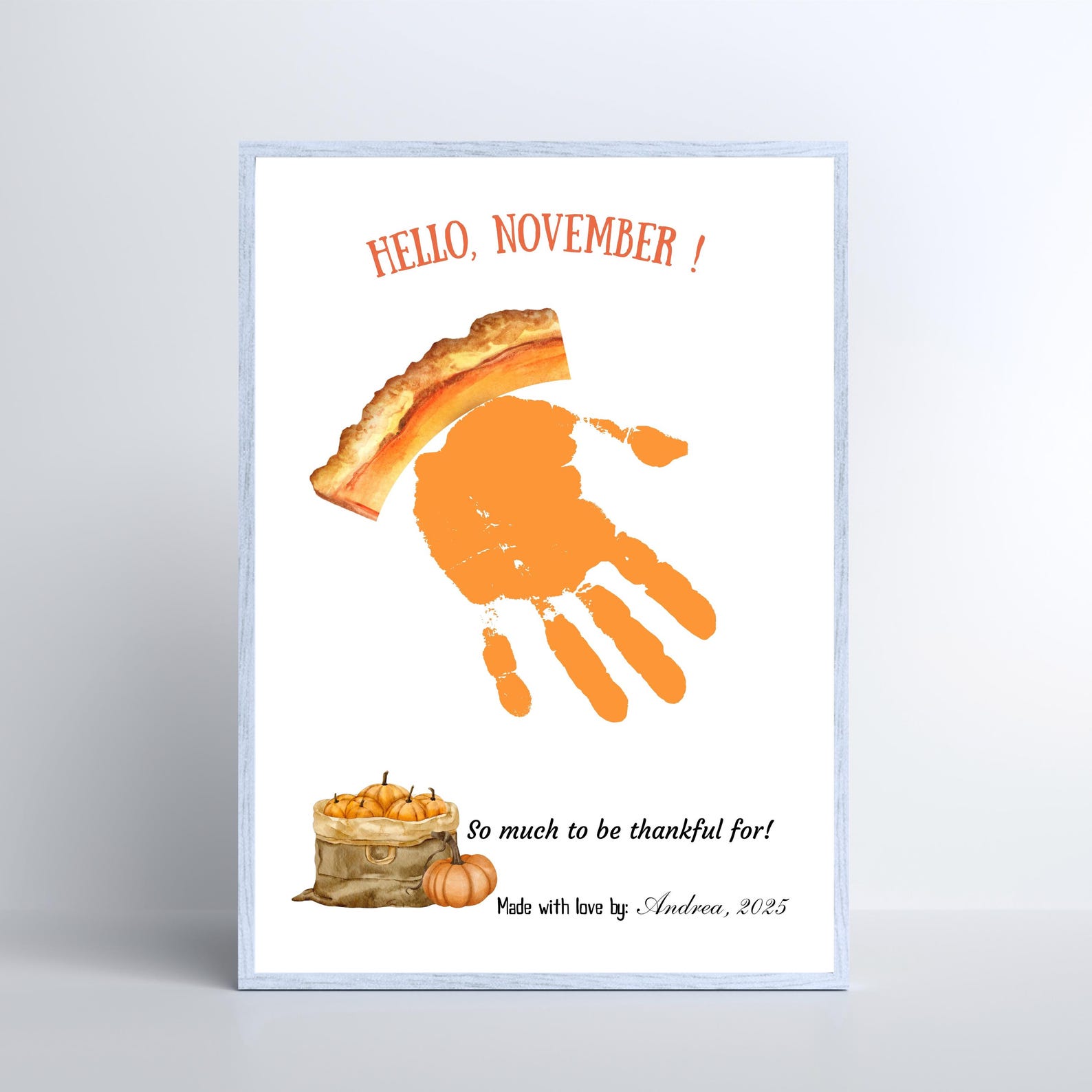 DIY Fall Keepsake Craft: November Handprint & Footprint Printable - Etsy
