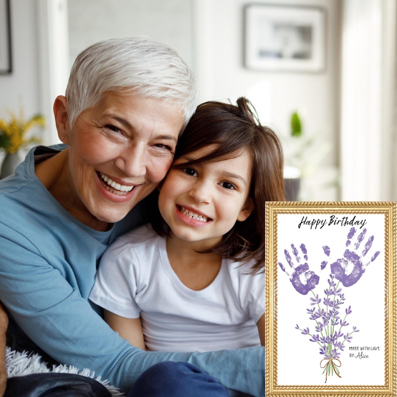Handprint Art Kit Self Editable Mother's Day Flower Handprint Art ...