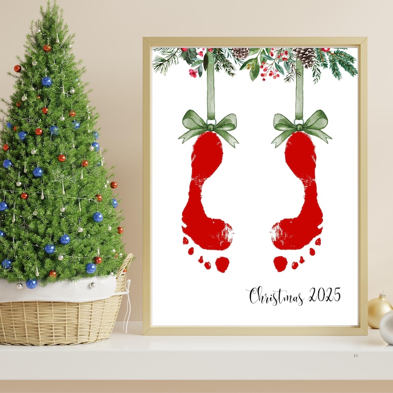 Christmas Handprint, Footprint & Fingerprint Craft Bundle | Holiday Art ...