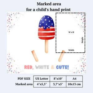 USA Handprint Craft | Independence Day Keepsake (digital Download) - Etsy