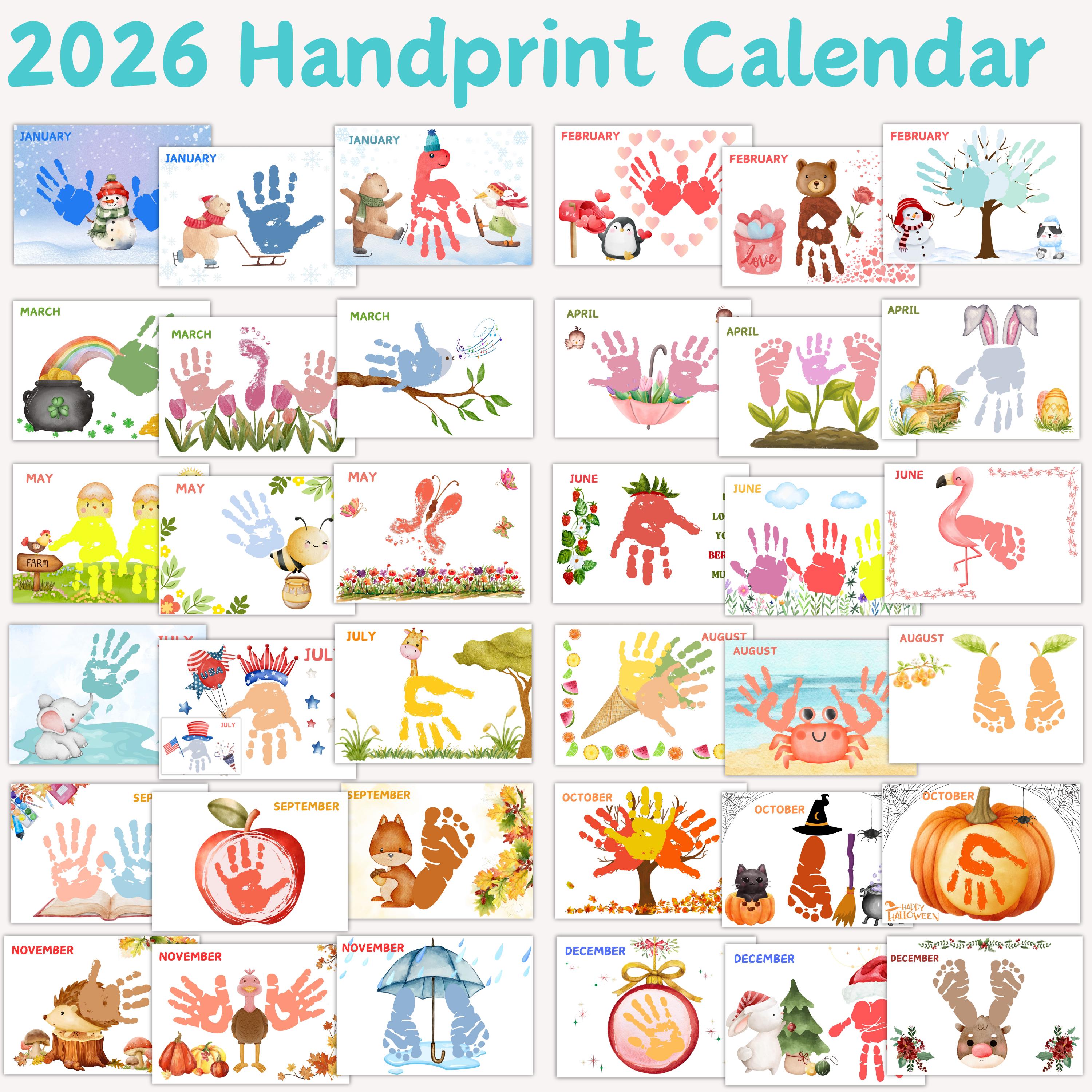 2026 Handprint Art Calendar: DIY Craft Keepsake (digital Download) - Etsy