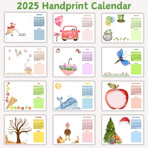 2025 Handprint Calendar | Handprint Art Craft | Kids Keepsake Gift ...