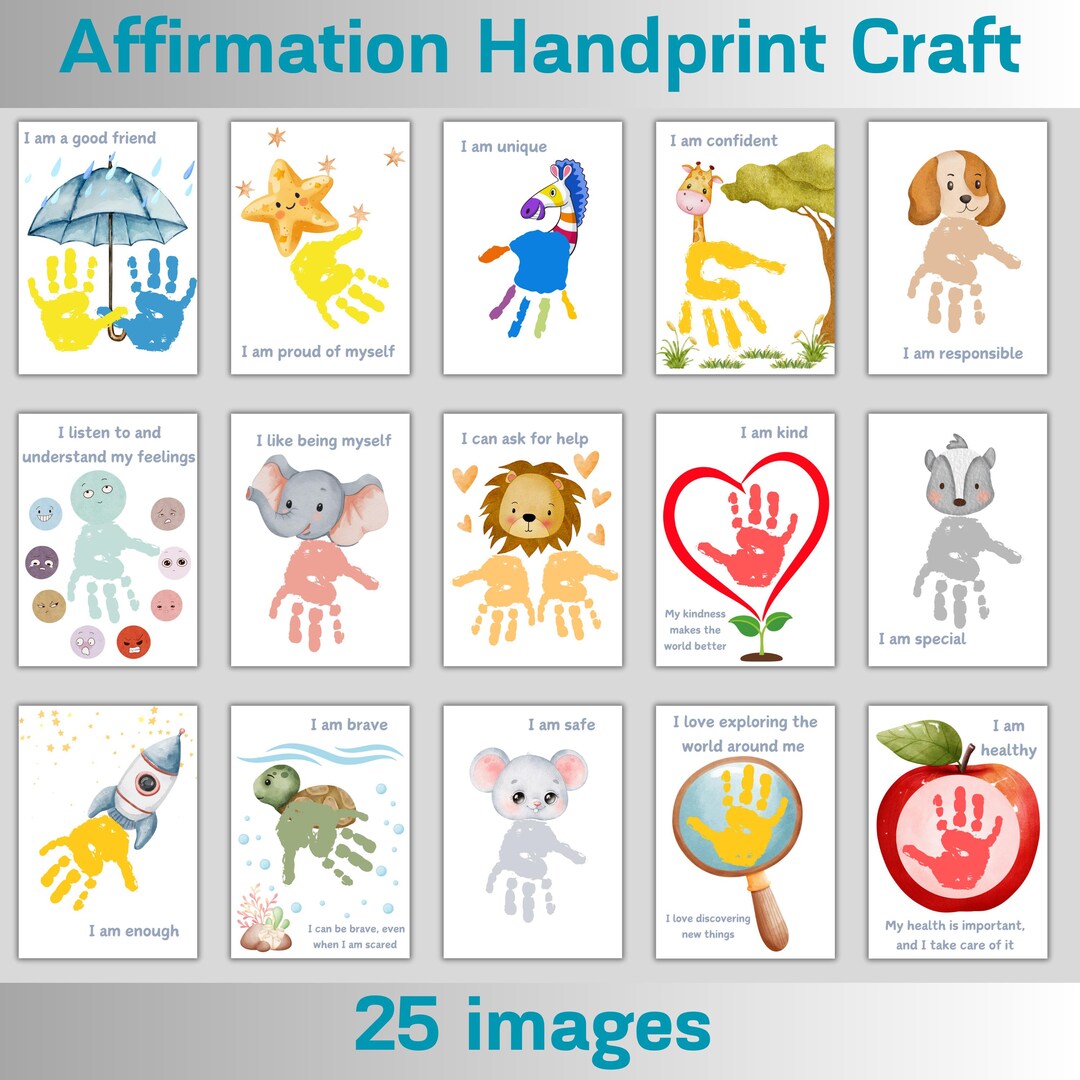 Affirmation Handprint Craft | Affirmation and Motivational Handprint ...