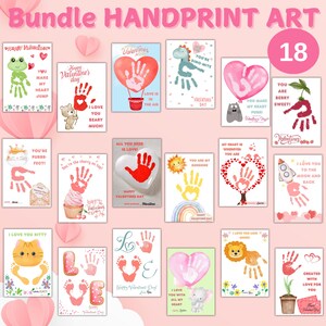 Bundle Handprint Valentine Craft: A Treasured Keepsake for Little Ones ...