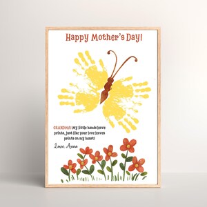 Grandma Handprint Art Craft | Handprint Craft | Gift for Grandma ...
