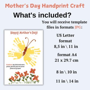 Grandma Handprint Art Craft | Handprint Craft | Gift for Grandma ...