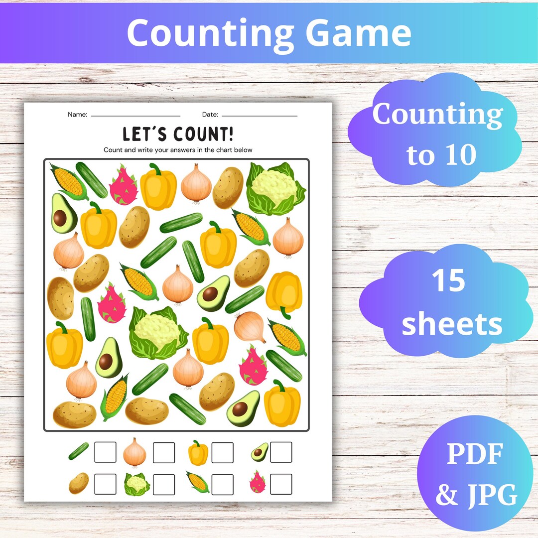 Let’s Count | Counting Game for Kids | Pre-k Learning | Kindergarten ...