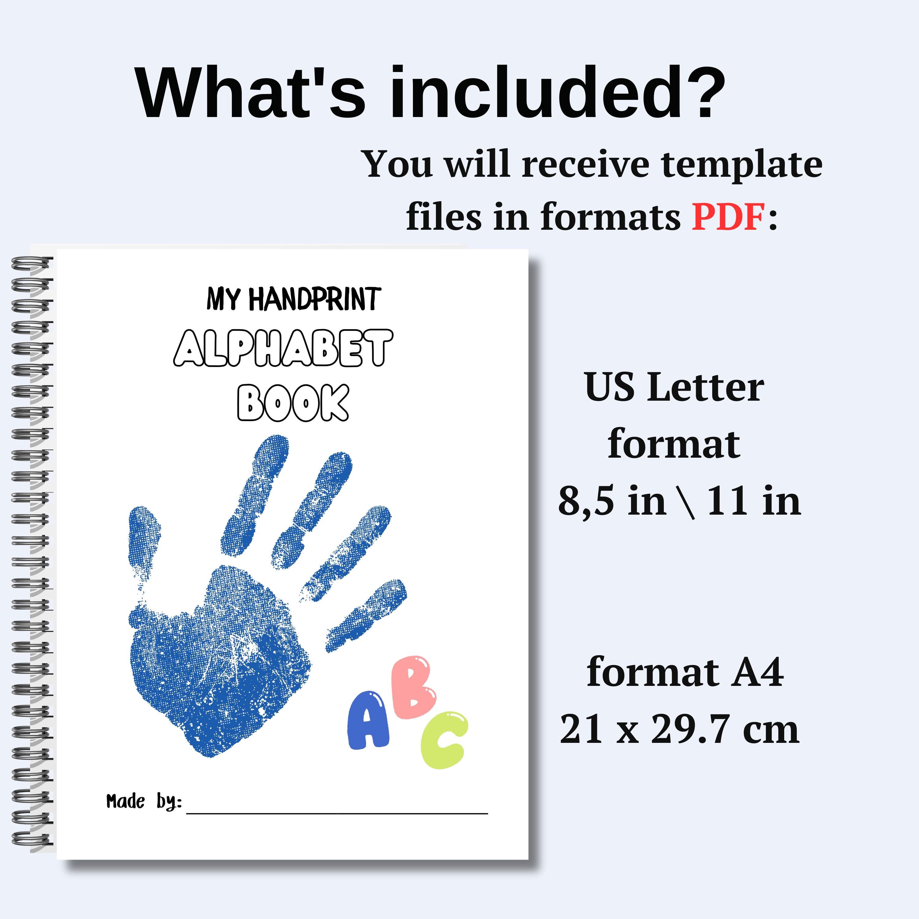 Handprint Alphabet Art Book: A-Z Kids Craft, Preschool Activity ...