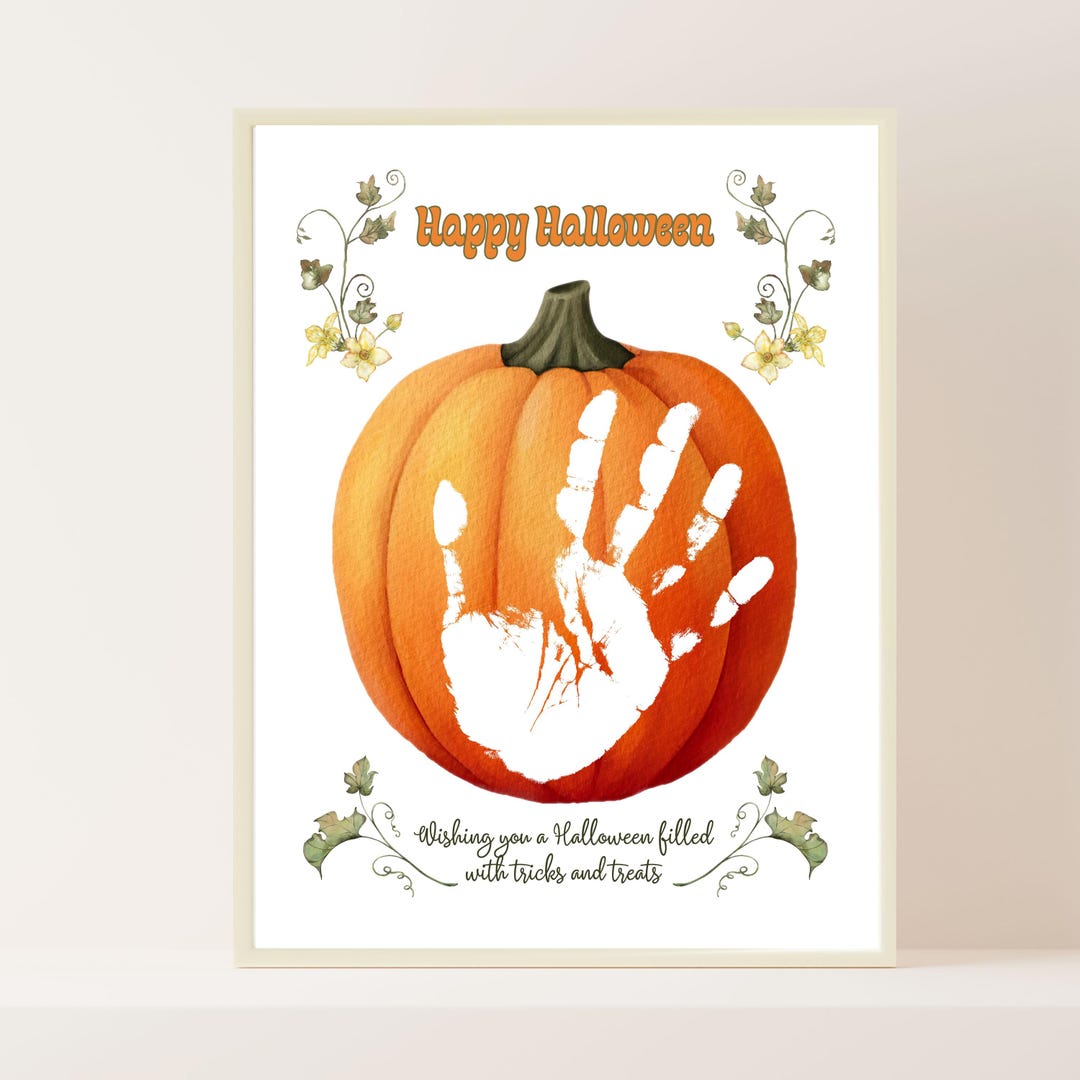 Halloween Handprint Craft Template: DIY Kids Keepsake (PDF Download A4 ...