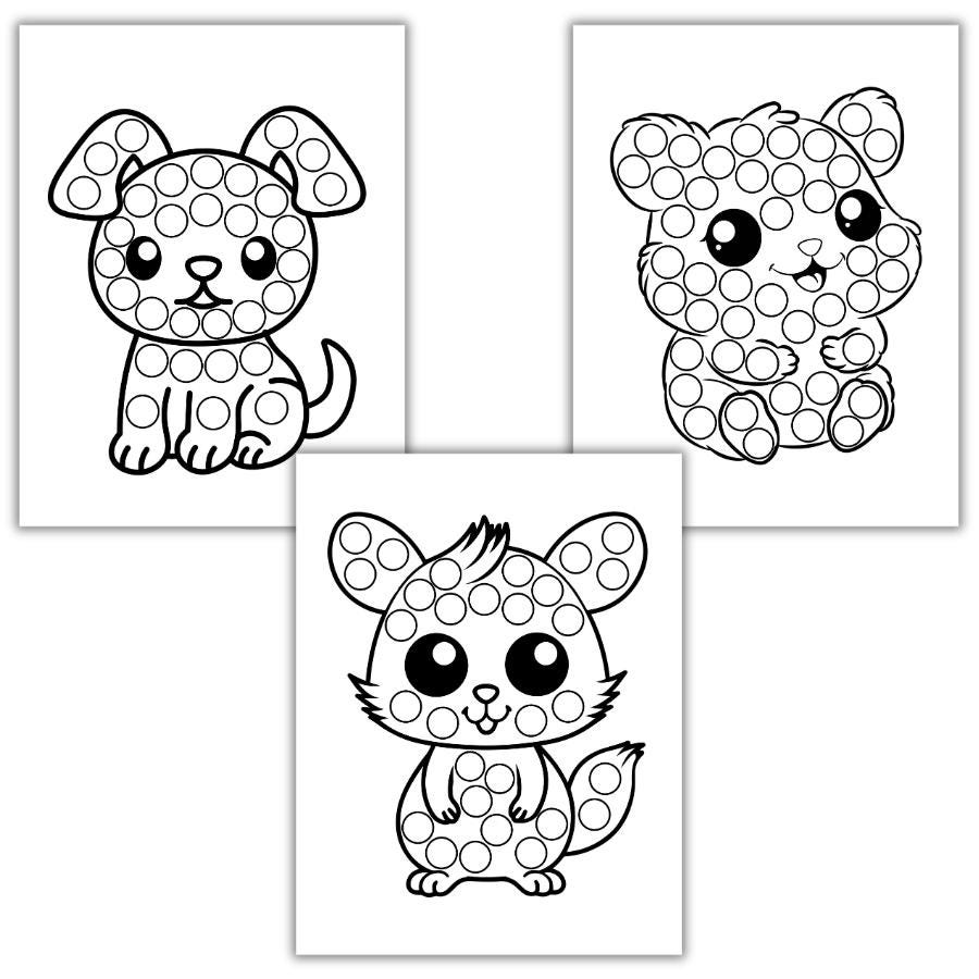 Pet Animals Dot Marker Coloring Pages | Kids Printable Activity | PDF ...