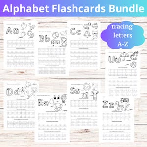 Alphabet Flashcard Bundle Phonetic Alphabet Cards Preschool ABC Flash ...