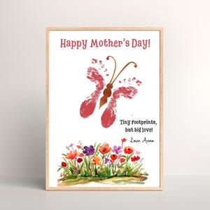 Butterfly Footprint Art: Mother's Day DIY Keepsake (digital Download ...