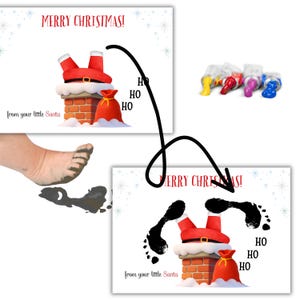 Santa Footprint Christmas Craft: Holiday Keepsake Art (digital Download ...
