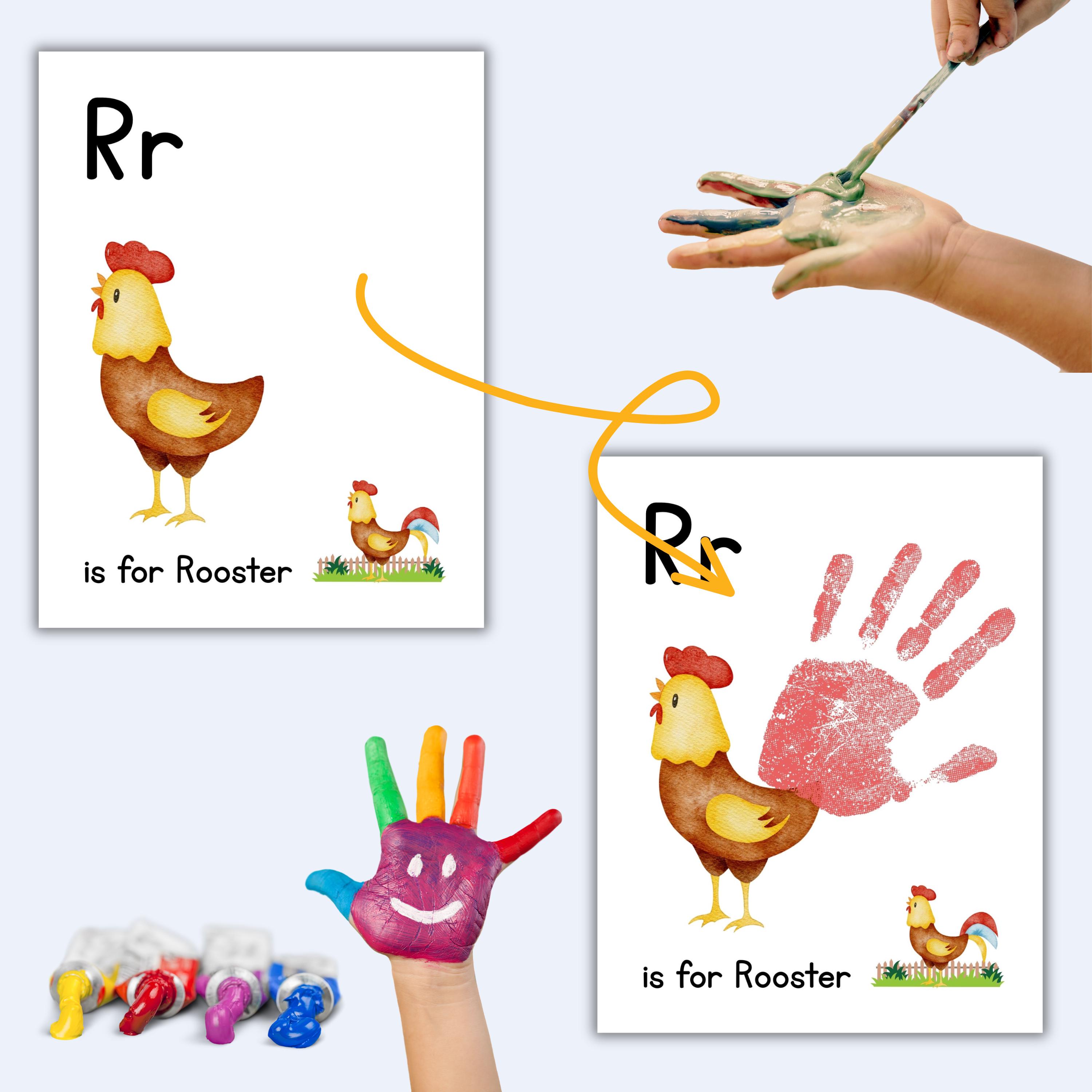 Animal Alphabet Handprint Art: ABC Learning Activity (PDF Download) - Etsy